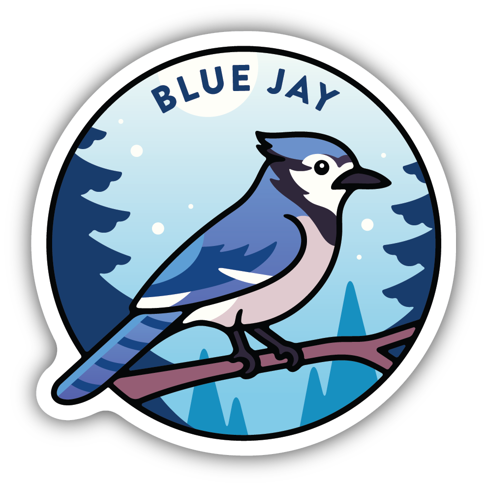 Blue Jay Sticker – Bird Kingdom Giftstore