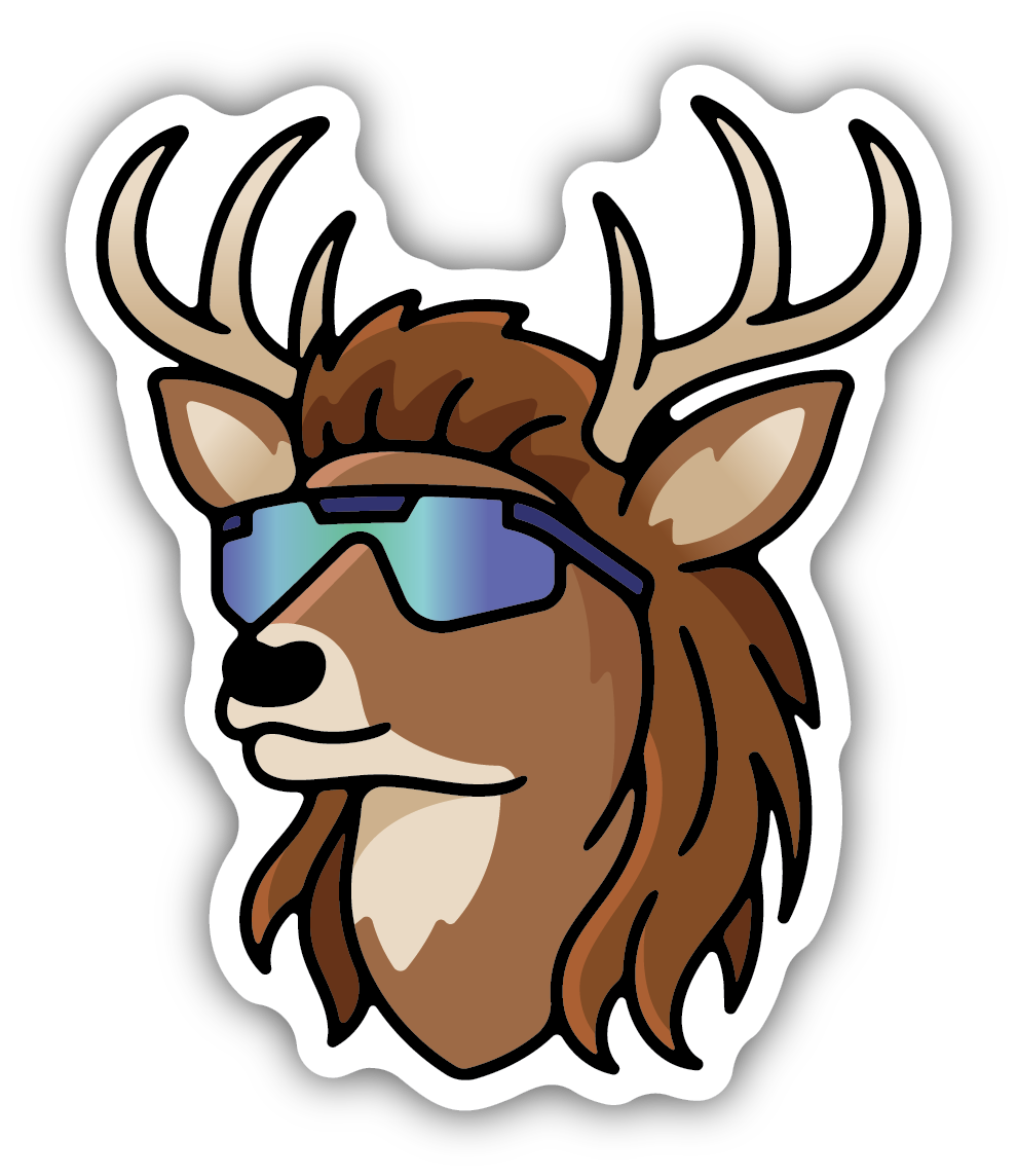 Buck with Mullet Sticker – Bird Kingdom Giftstore